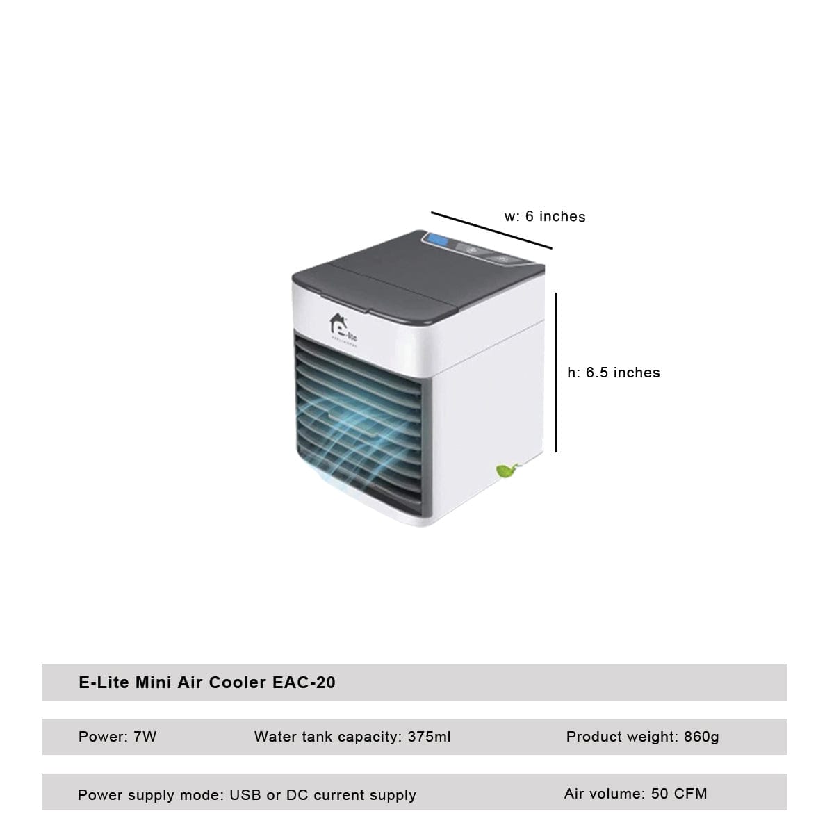 E-Lite Mini Air Cooler EAC-20 – Elite-Appliances